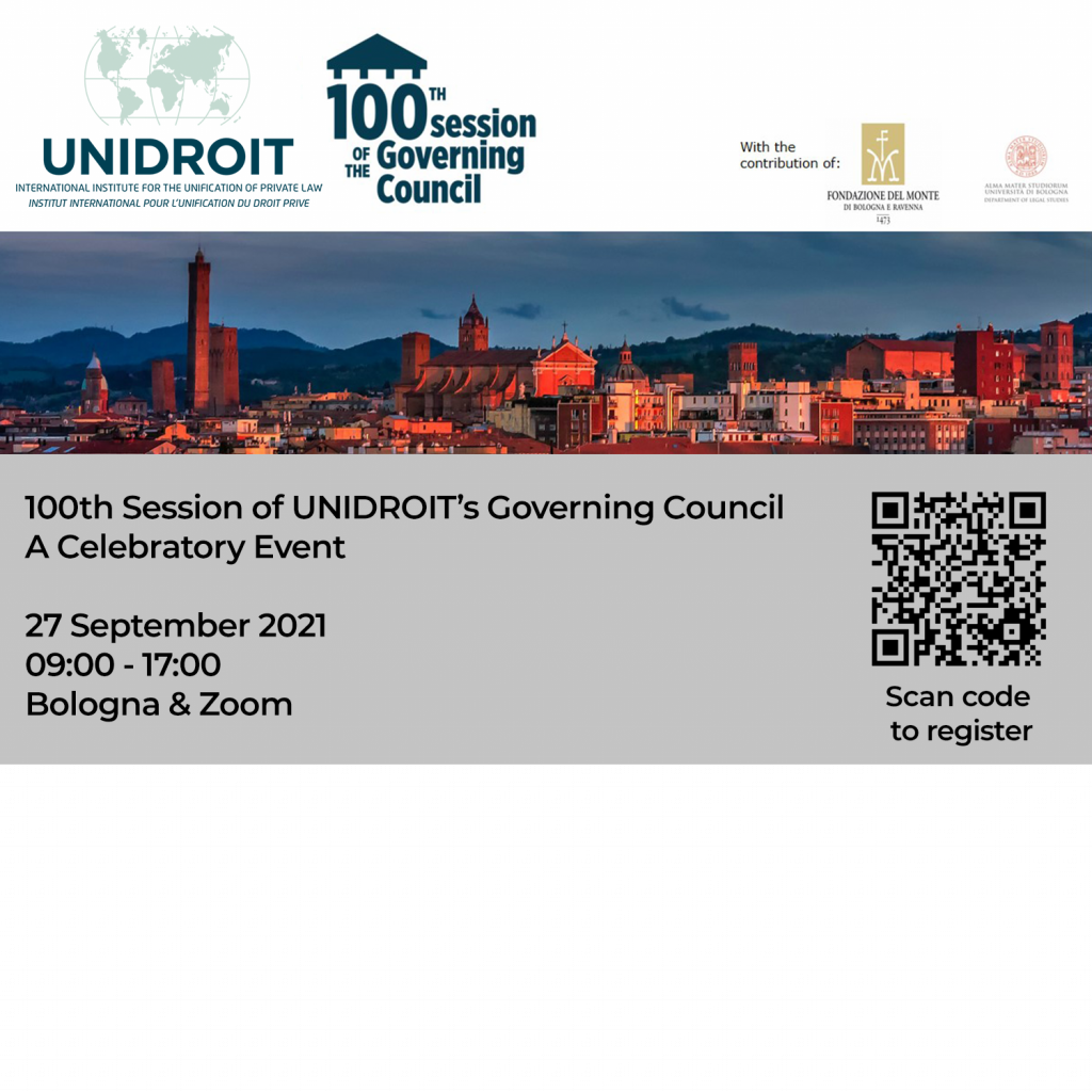 100th Session of UNIDROIT’s Governing Council - A Celebratory Event ...