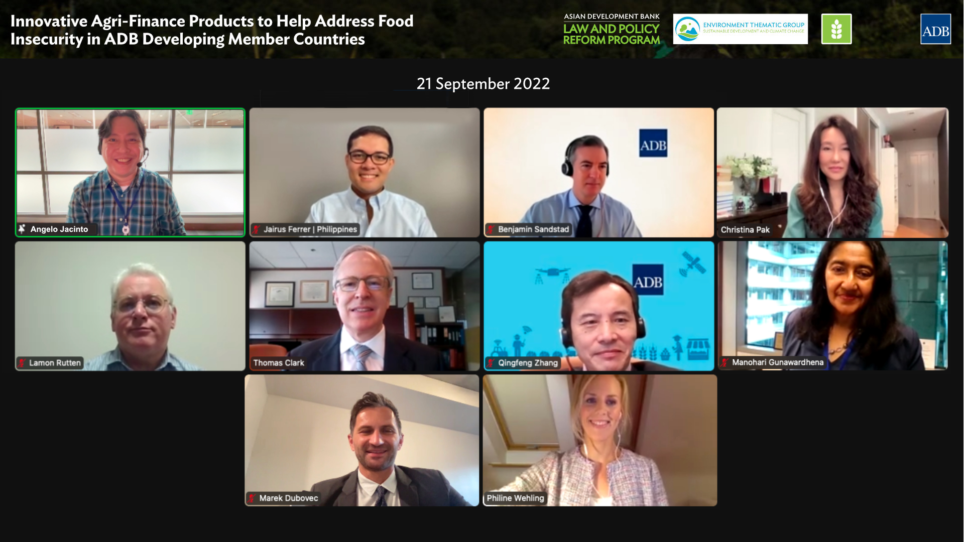 UNIDROIT PARTICIPATES IN ADB EXPERT TALK ON INNOVATIVE AGRI-FINANCE ...