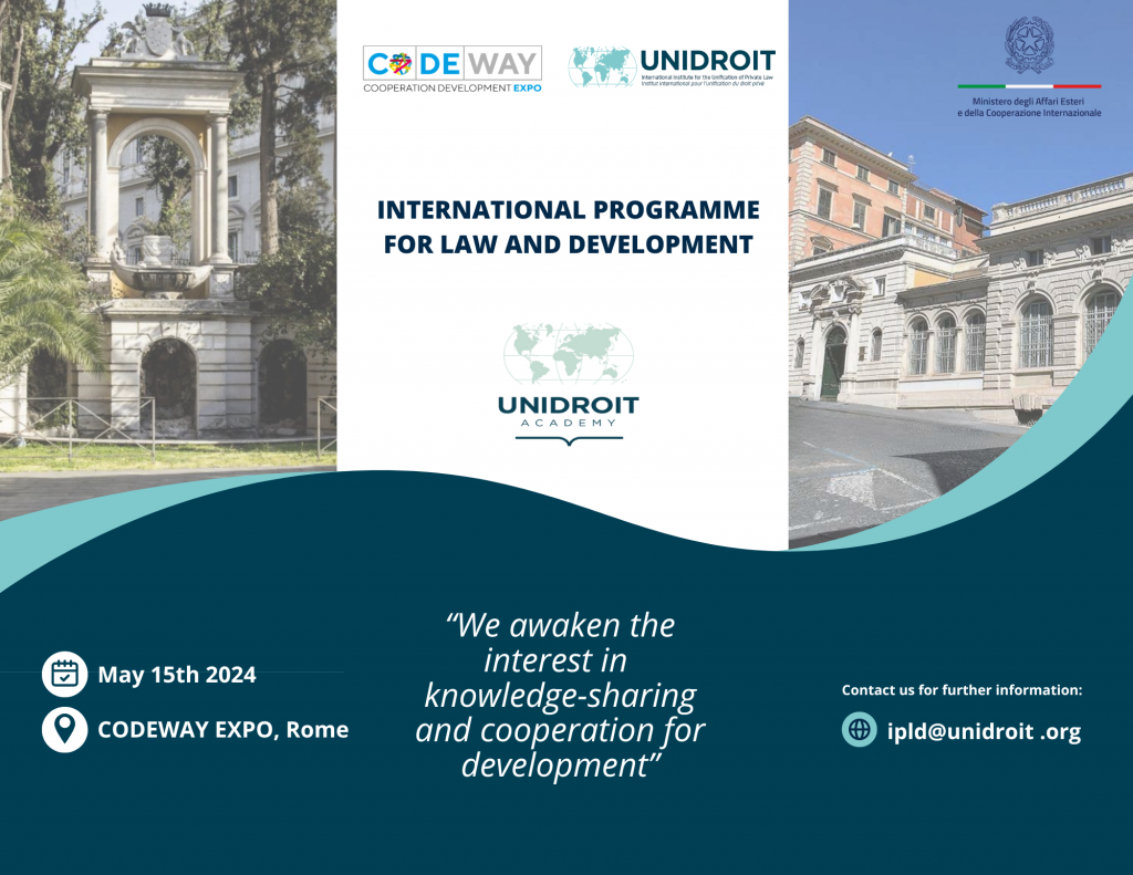 UNIDROIT-IPLD Participation in the CODEWAY EXPO 2024 - UNIDROIT
