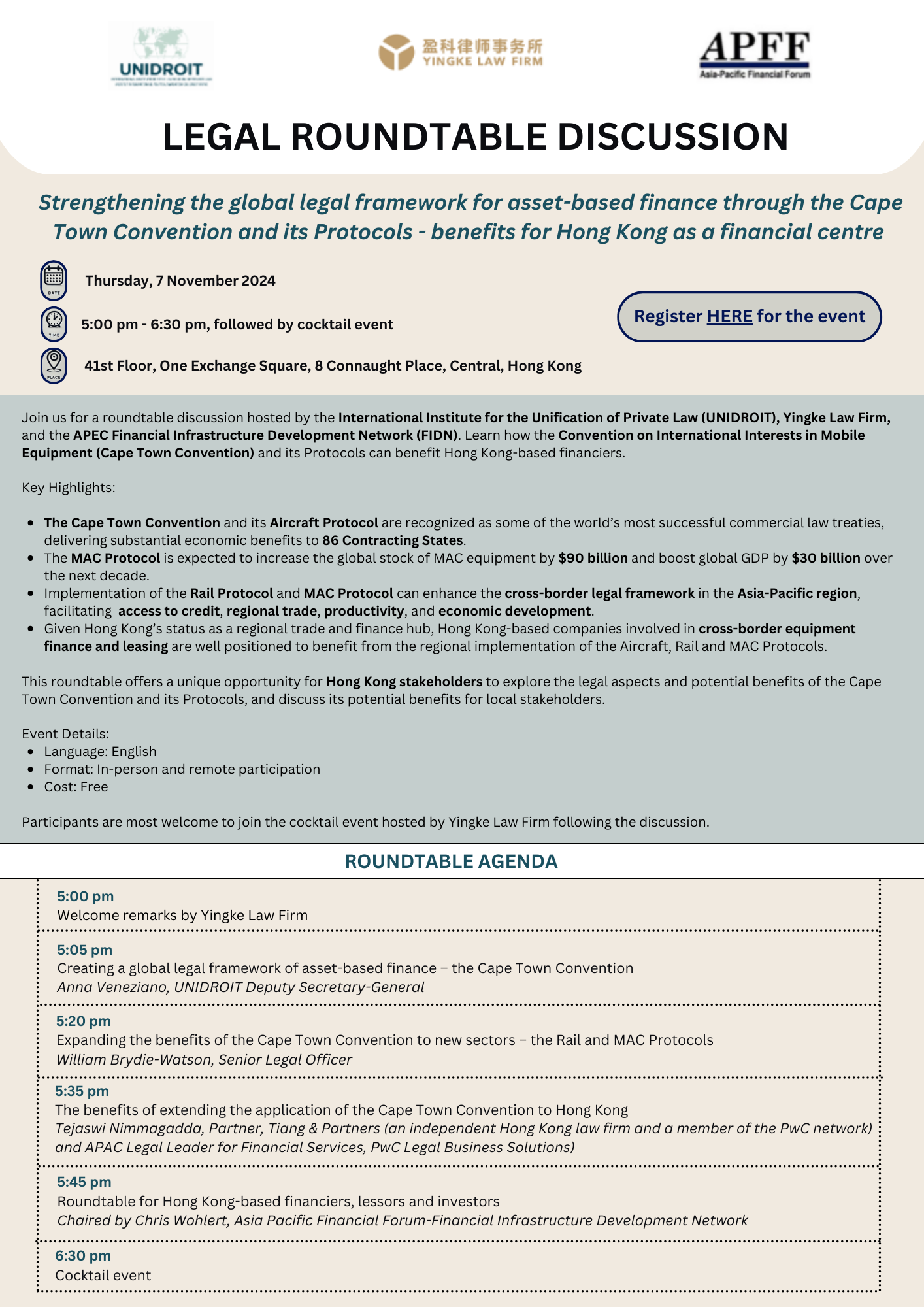LEGAL ROUND TABLE DISCUSSION: Strengthening the global legal framework ...