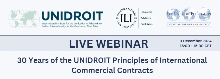 RESULTS OF THE ESSAY COMPETITION ON 30 YEARS OF THE UNIDROIT PRINCIPLES ...